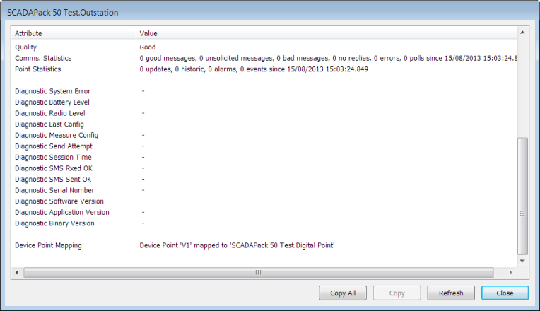 SCADAPack 50 Driver Guide - View the Outstation Status (SCADAPack 50 Quick Start Tutorial)